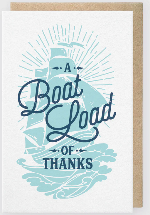 A Boat Load of Thanks Card – Minka